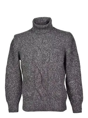 Brunello Cucinelli Cable-knit Roll-neck Sweater - Grey