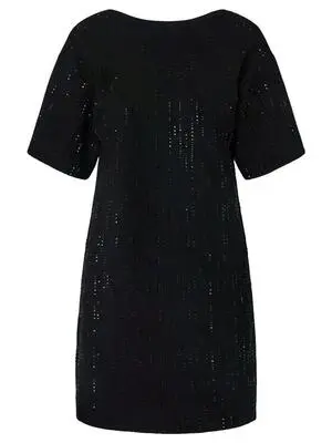 Liu Jo Knit Dress With Rhinestone Embellishments - Black