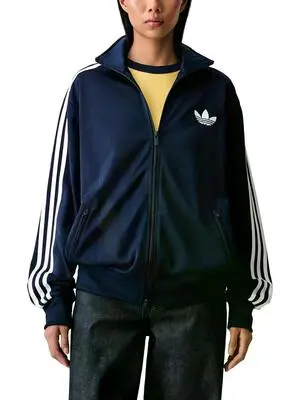 Adidas Firebird Logo-embroidered Striped Track Jacket - Blue