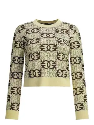 Pinko PINKO Monogram Pattern Sweater Neutrals