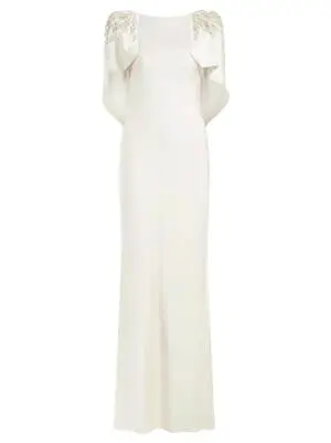 JENNY PACKHAM Jenny Packham Ophelia Embellished Cape Gown