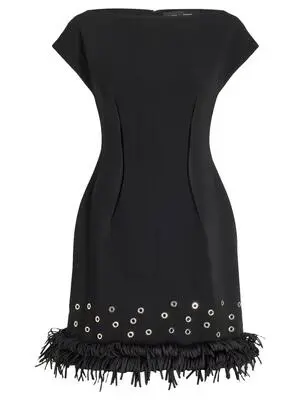Proenza Schouler Matte Double Crepe Grazziela Dress - Black
