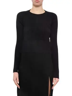 Neil Barrett Ribbed Side-slit Mini Dress - Black