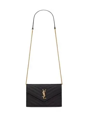 Saint Laurent Saint Laurent Cassandre Quilted Leather Shoulder Bag Black