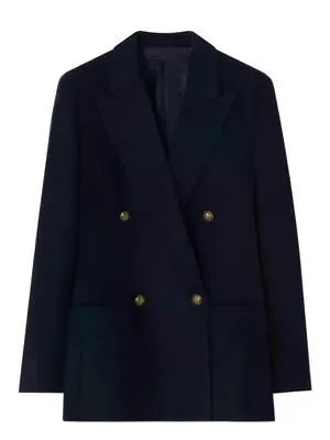 Burberry Cashmere Tailored Jacket - Blue