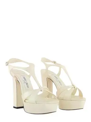 JIMMY CHOO Kesia Platform Sandals - Neutrals