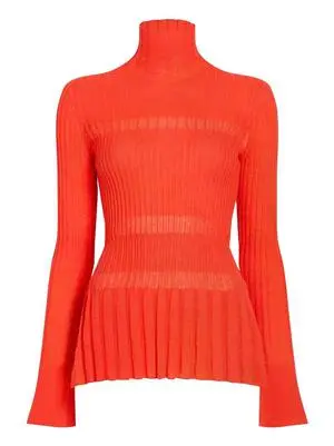 Proenza Schouler Proenza Schouler Rosario Textured Merino Wool Top Orange