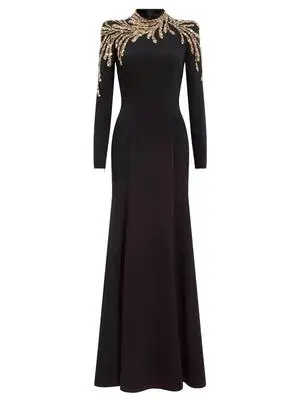 JENNY PACKHAM Jenny Packham Viper Embellished Maxi Dress