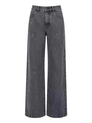 FEDERICA TOSI Federica Tosi Distressed Wide-Leg Jeans