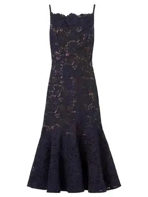 SELF-PORTRAIT Spiral Lace Midi Dress