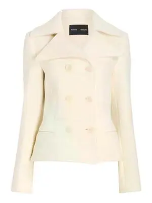 Proenza Schouler Proenza Schouler Romane Jacket In Compact Melton Wool Neutrals