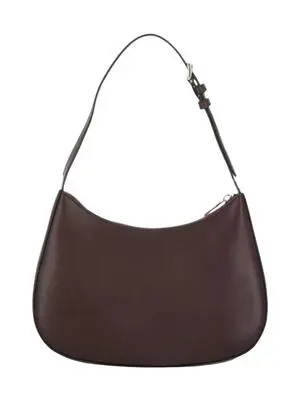 Furla Logo Lettering Leather Shoulder Bag - Brown