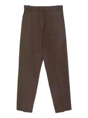 ALYSI Tailored Straight-leg Trousers - Brown