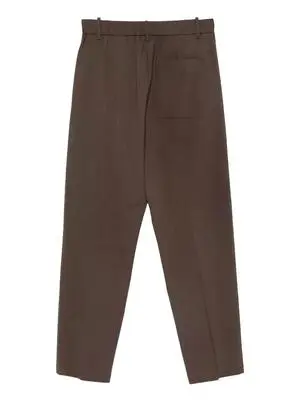 ALYSI Tailored Straight-leg Trousers - Brown