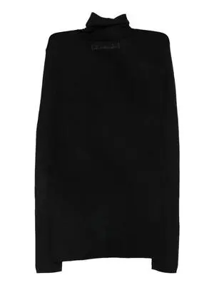 FRENKEN Wrap-style Roll-neck Knitwear - Black