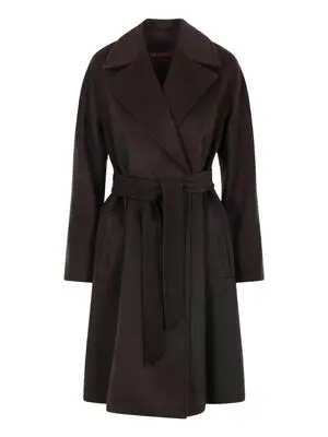 Max Mara Ravenna Belted Notch-lapels Coat Brown