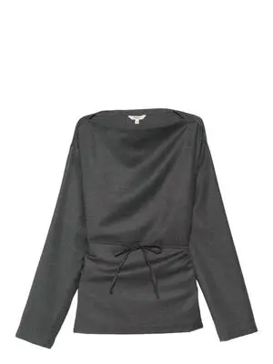 Barena Venezia Barena Belted Boat-Neck Top Grey