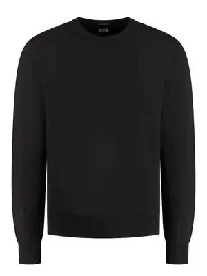 C.P. COMPANY Series Logo-patch Crew Neck Sweater - Black