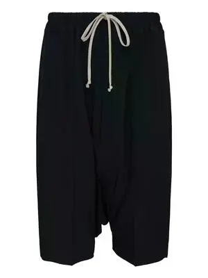 Rick Owens Pods Drop-crotch Shorts - Black