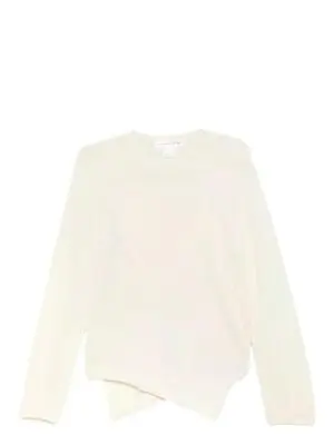 Comme Des Garçons Asymmetrical Hem Knit Sweater - Neutrals