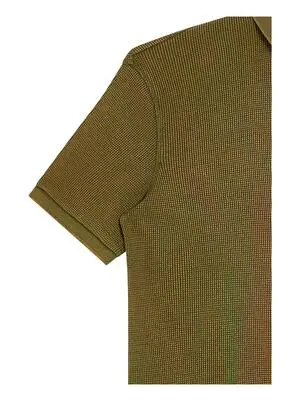 Guess Waffle-knit Polo Shirt - Green