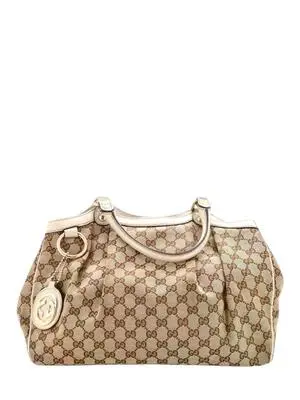 Gucci Sukey Gg Canvas With Leather Medium Tote Bag - Brown