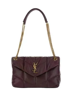 Saint Laurent Puffer Small In Lambskin Bag Red