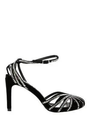 BIBI LOU Crystal-embellished Caged Sandals - Black