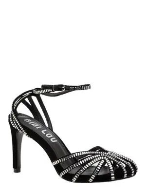 BIBI LOU Crystal-embellished Caged Stiletto Sandals - Black