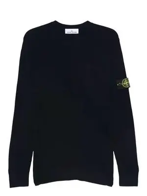Stone Island Stone Island RWS Wool Ribbed Crewneck Sweater Blue