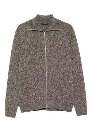 ZANONE Zip-up Marl-knit Cardigan - Grey