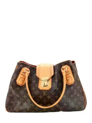LOUIS VUITTON Griet Handbag Monogram Canvas Hobo Bag - Brown