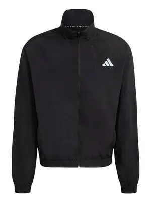 Adidas Logo-print Zip-up Jacket - Black