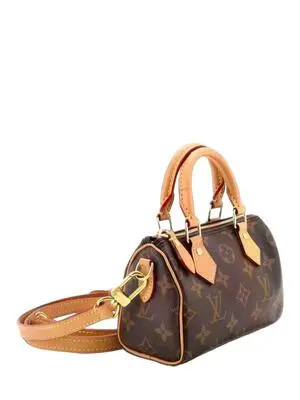LOUIS VUITTON Speedy Bandouliere Nm Monogram Canvas Nano Bag - Brown