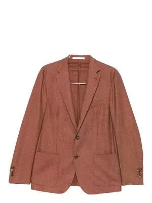 Eleventy Single-breasted Notched-lapels Jacket - Red