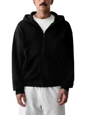 Adidas Embroidered Logo Zip-up Hoodie - Black