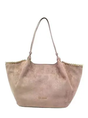 MOSCHINO Love Moschino Beaded Trim Suede Effect Tote Bag