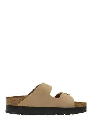 BIRKENSTOCK Arizona Flex Platform Sandals - Neutrals