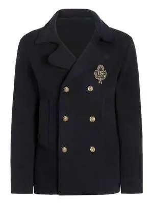 Dolce & Gabbana Double-breasted Virgin Wool Jacket - Blue