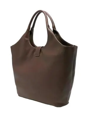 Moschino Logo-plaque Pompom-charm Tote Bag - Brown