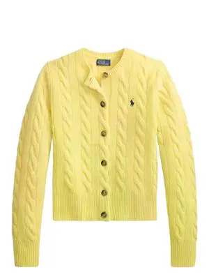 Polo Ralph Lauren Polo Ralph Lauren Cable-Knit Wool-Cashmere Cardigan Yellow