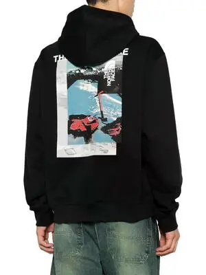 The North Face Graphic Print Drawstring Hoodie - Black