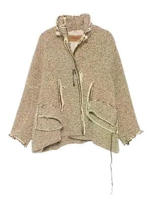 RUNDHOLZ Rundholz Frayed-Edge Check Jacket