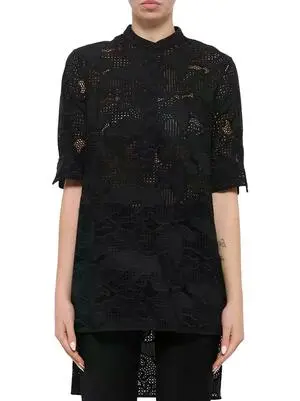 NEIL BARRETT Neil Barrett Laser-Cut High-Low Shirt