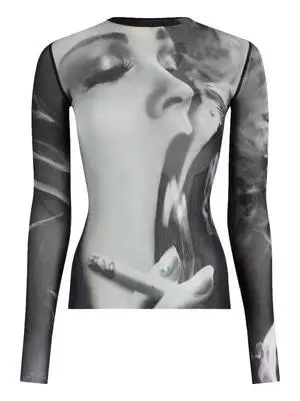 JEAN PAUL GAULTIER Smoking Women Long-sleeve T-shirt Black