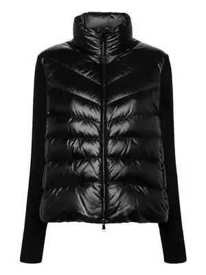 MONCLER Moncler Quilted Wool-Sleeve Sweater