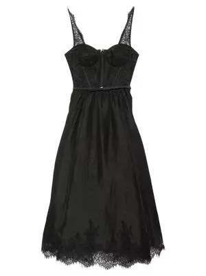 Zimmermann Valiant Lace-trim Corset Midi Dress - Black