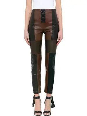 NEIL BARRETT Patchwork Leather Trousers