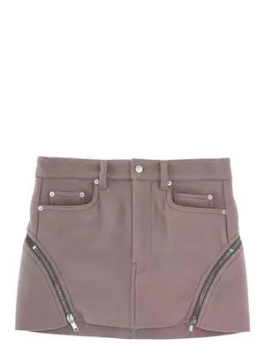 RICK OWENS Rick Owens Zip Detail Wool Mini Skirt