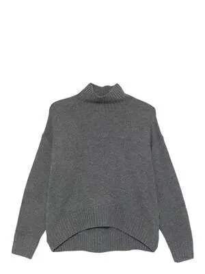 LUISA CERANO High-Low Turtleneck Sweater